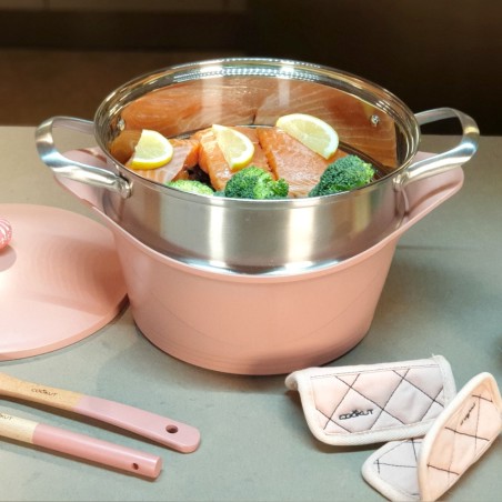 L'incroyable Cocotte Cookut 24cm Guimauve