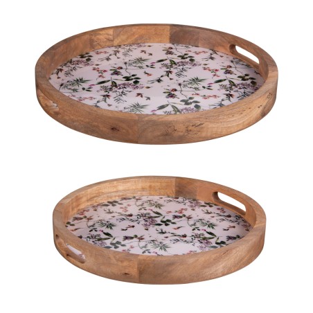 Set de 2 plateaux ronds Champêtre 35 et 40 cm